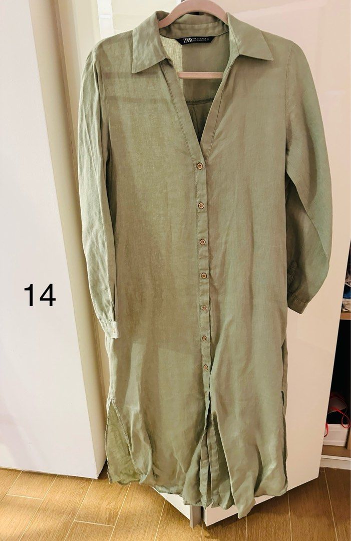 Zara Linen Shirt Dress, Women's Fashion, Dresses & Sets, Dresses on ...