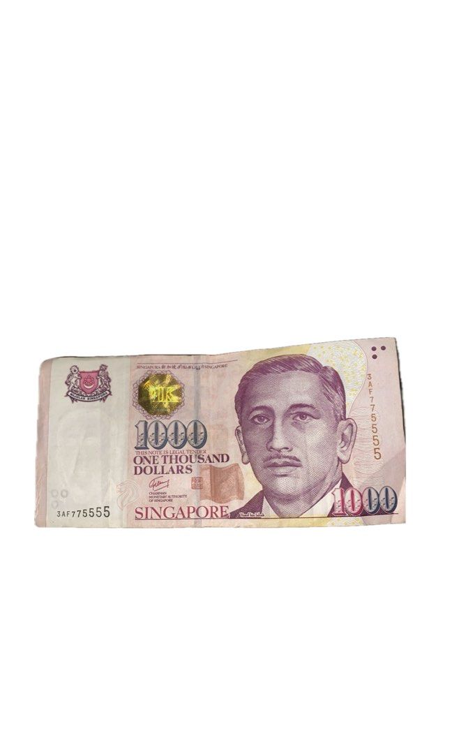 $1000 NOTE SGD NICE SERIAL NUMBER, Hobbies & Toys, Memorabilia ...