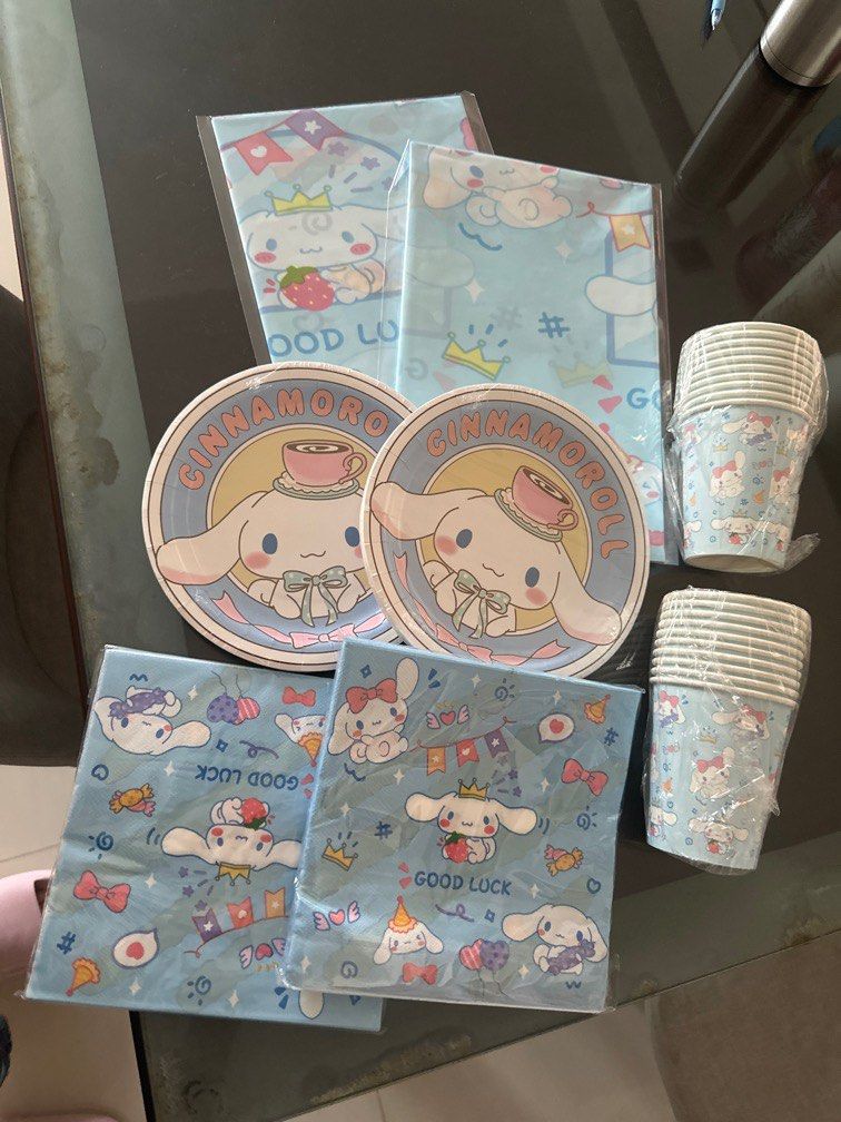 $4.90 Cinnamoroll party paper plate : 10 plates per pack, Hobbies ...