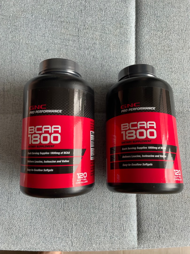全新 GNC BCAA 1800 supplement 支鏈胺基酸(120粒/瓶), 健康及營養食用品, 健康補充品, 健康補充品 - 維他命及補充品 - Carousell