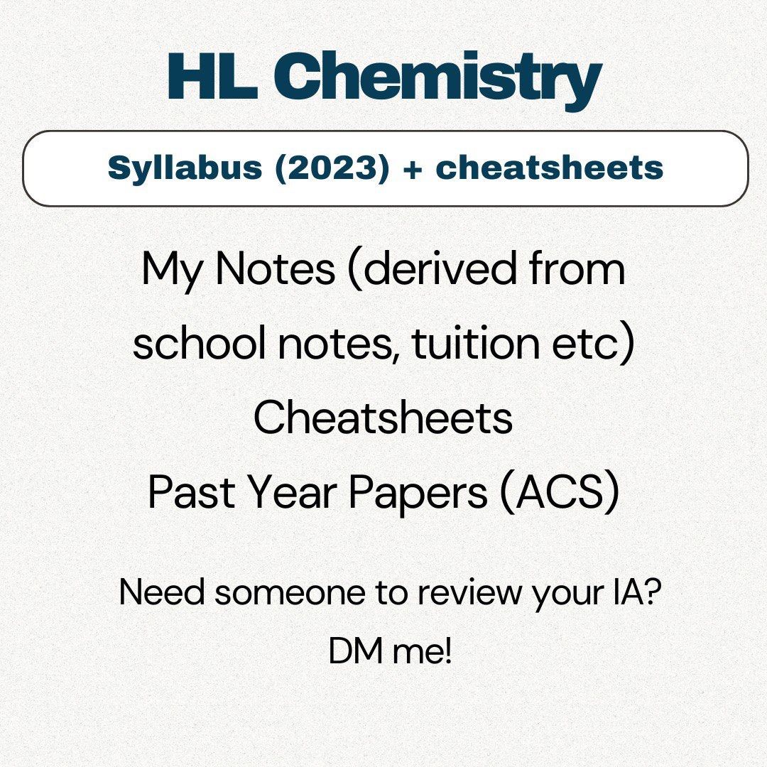 ACS(I) IB Notes & Resources, Hobbies & Toys, Books & Magazines ...