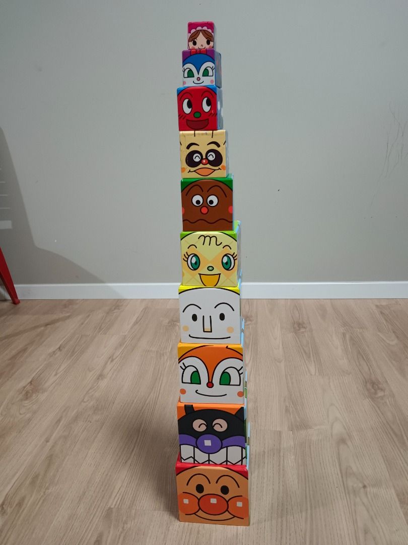 Anpanman stacking tower blocks, Babies & Kids, Infant Playtime on Carousell