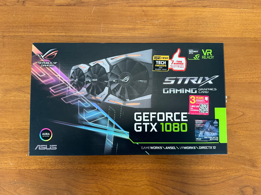 ASUS ROG STRIX NVIDIA GTX 1080 O8G GAMING 8GB GDDR5X GPU graphics card ...