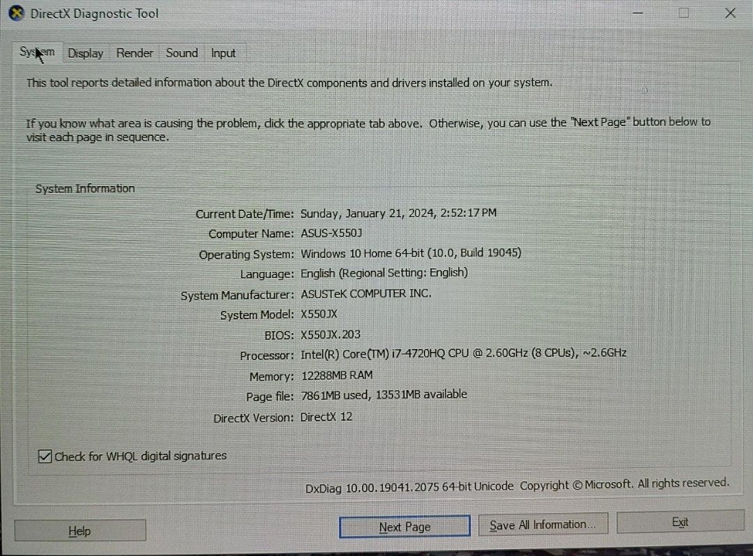 Asus X550J Gaming Windows 10 Laptop 12GB RAM GTX 950M 4GB VRAM ...