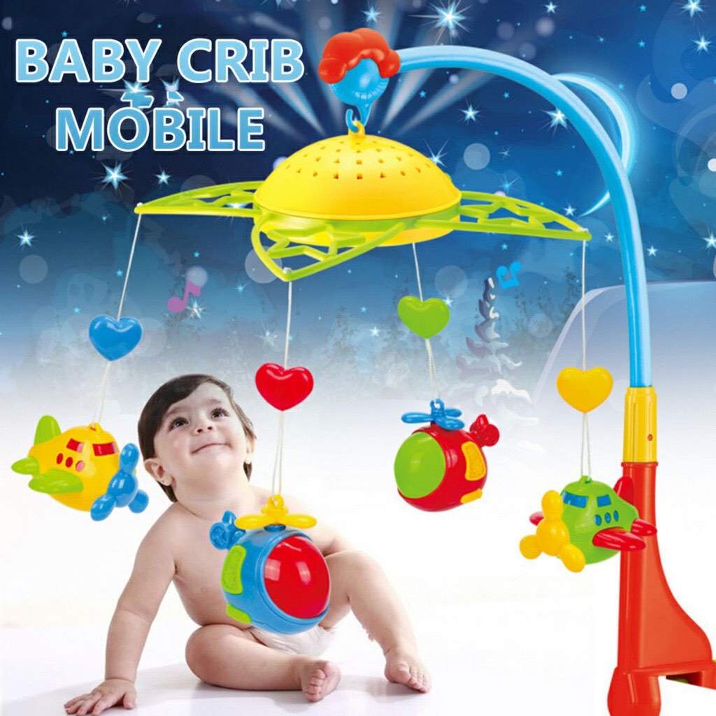Baby Rotating Mobile Crib With Projector, Babies & Kids, Infant ...