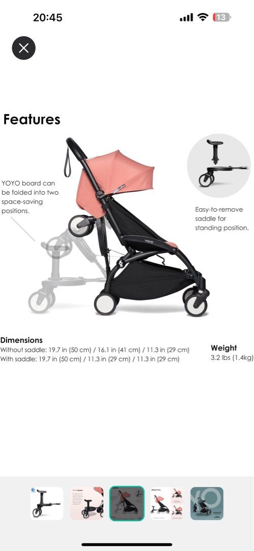 Babyzen yoyo buggy board, Babies & Kids, Going Out, Strollers on Carousell