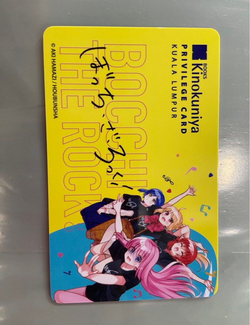 Bocchi The Rock Kinokuniya Privilege Card, Hobbies & Toys, Collectibles ...