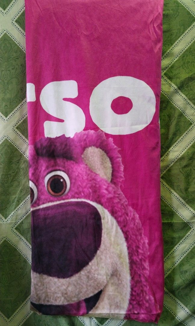 Brandnew Lotso Bear Blanket/Backdrop (69x89 inches), Furniture & Home ...