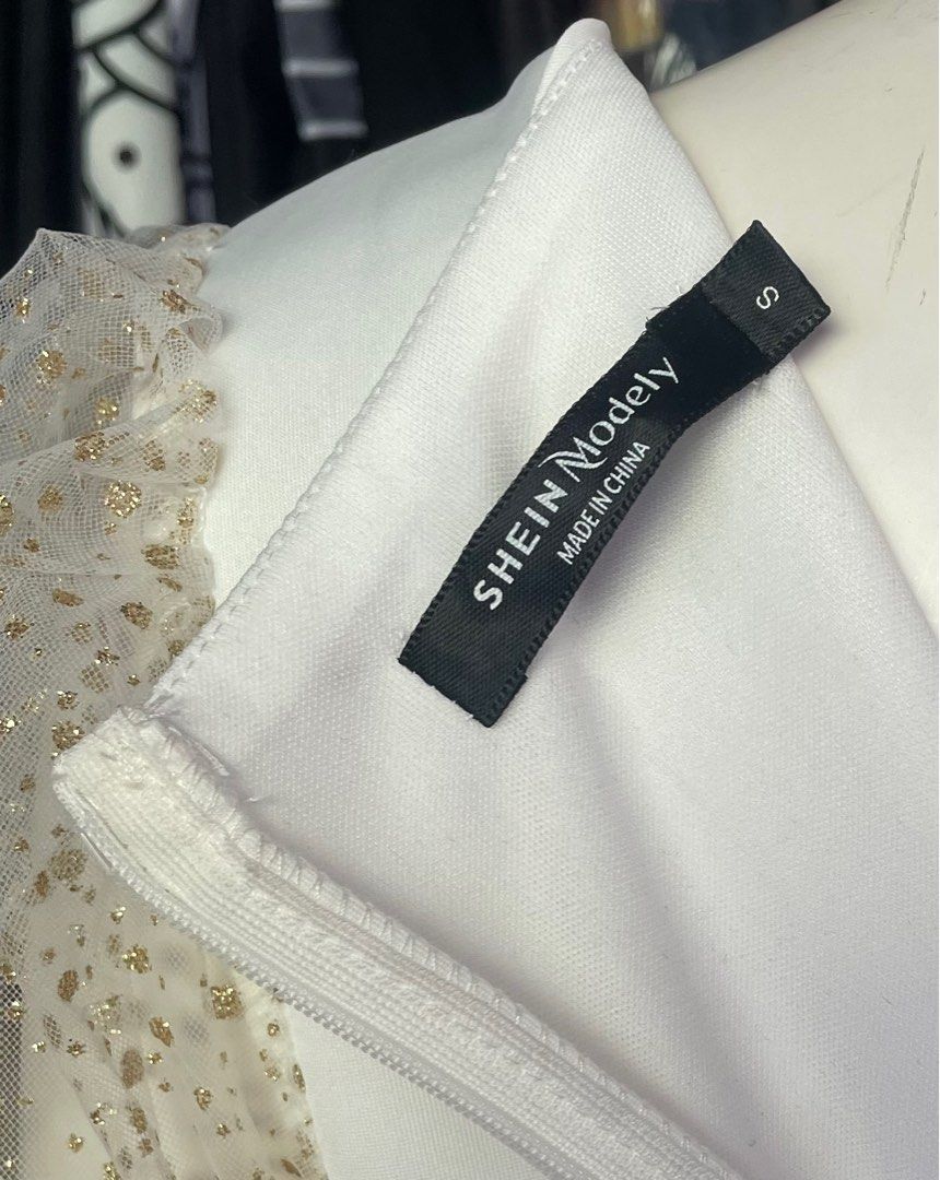 BrandNew SHEIN Modely Premium White Long Dress, Women's Fashion ...