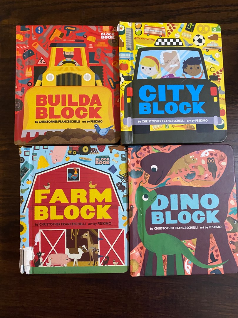 Builda block, city block, Dino block, farm block book set, Hobbies ...