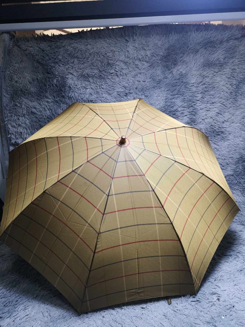 Burberrys of London Brown Striped Foldable Umbrella, Hobbies & Toys ...