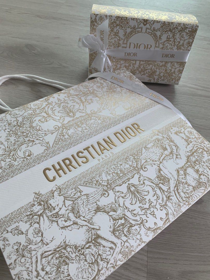 Christian Dior Paper Bag with Box and Ribbon Limited Edition, Women's ...