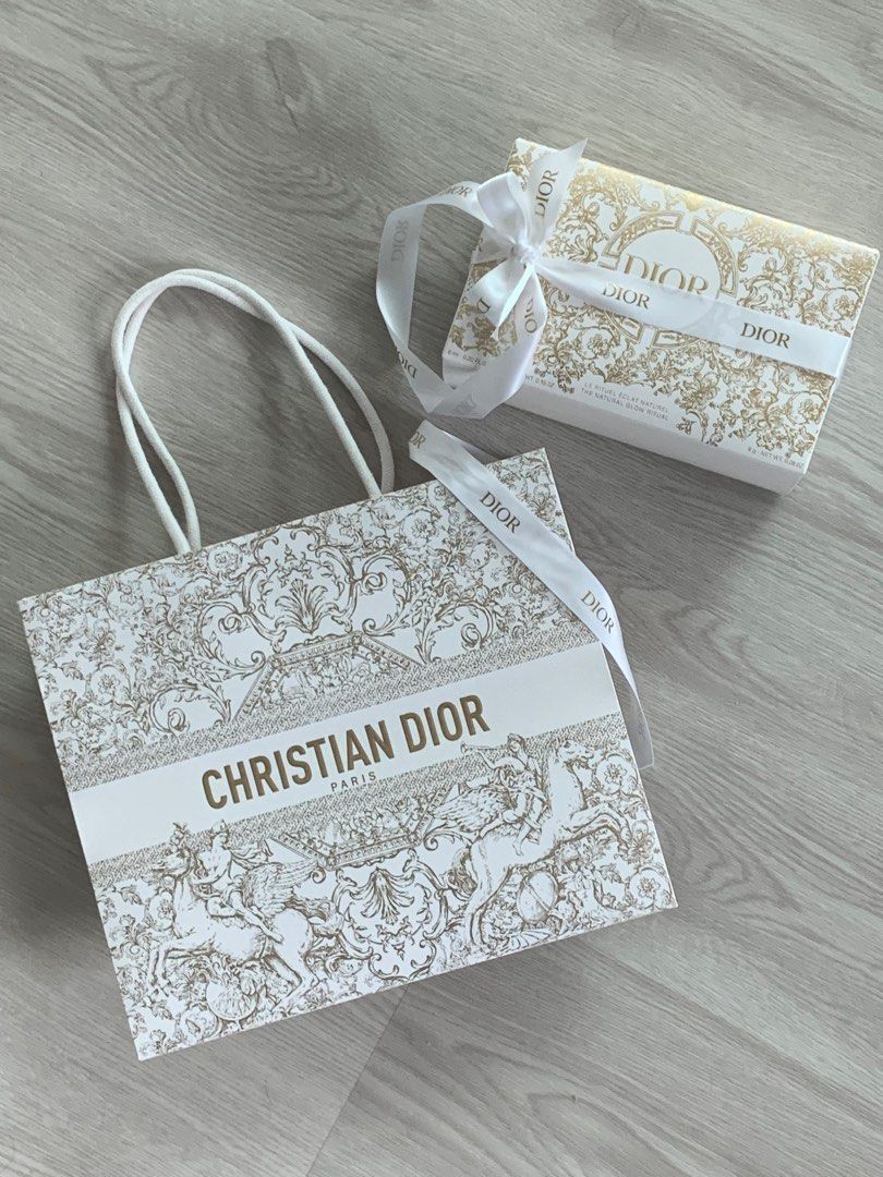 Christian Dior Paper Bag with Box and Ribbon Limited Edition, Women's ...