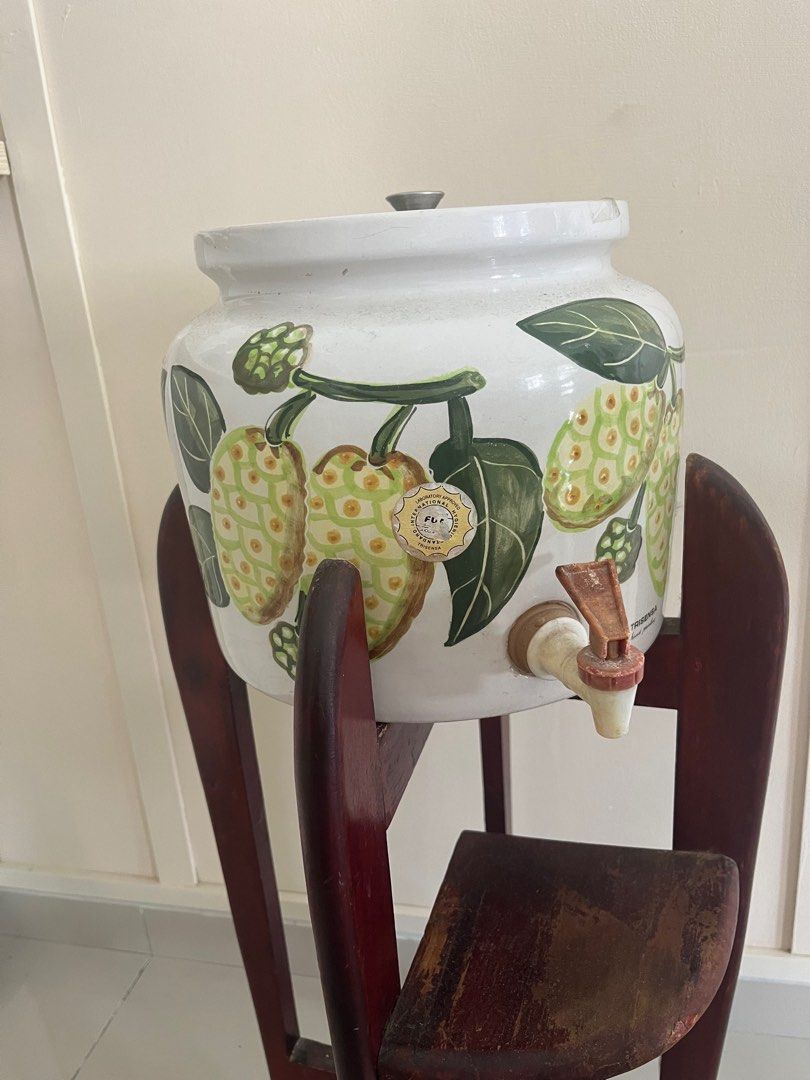 Classic Ceramic Water Dispenser with Stool, Furniture & Home Living ...