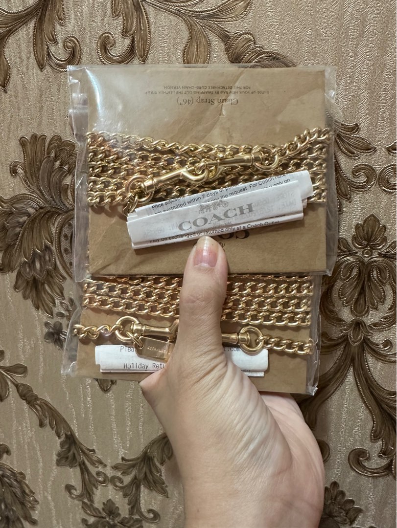 Coach Gold Chain Strap, Women's Fashion, Watches & Accessories, Other ...