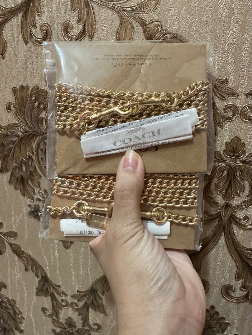 Coach Gold Chain Strap, Women's Fashion, Watches & Accessories, Other ...