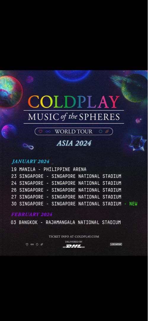 Coldplay 27th Concert Ticket, Tickets & Vouchers, Event Tickets on ...