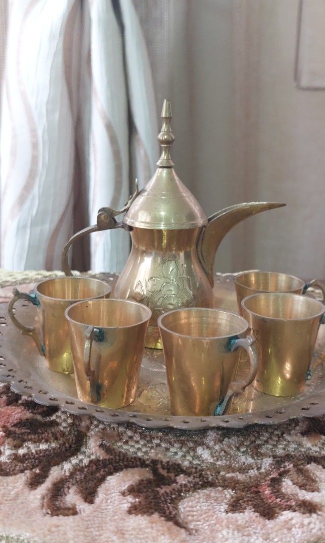 Copper Tea Set Made in India, Furniture & Home Living, Home Decor ...