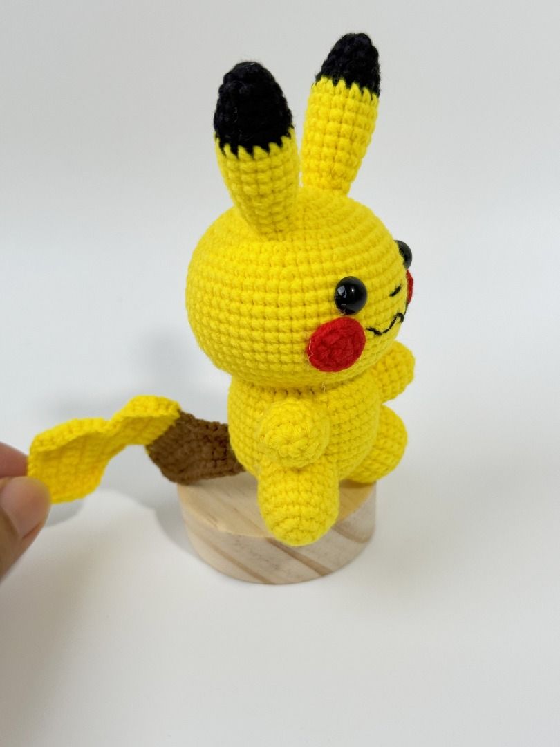 Crochet Picachu Stitch Garfield Doraemon doll, Hobbies & Toys ...