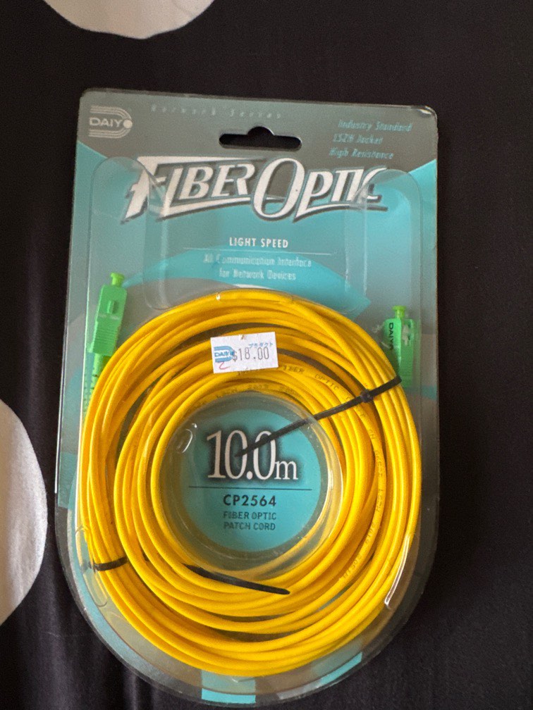 Daiyo Fiber Optic Cable 10m, Computers & Tech, Parts & Accessories, Cables & Adaptors on Carousell