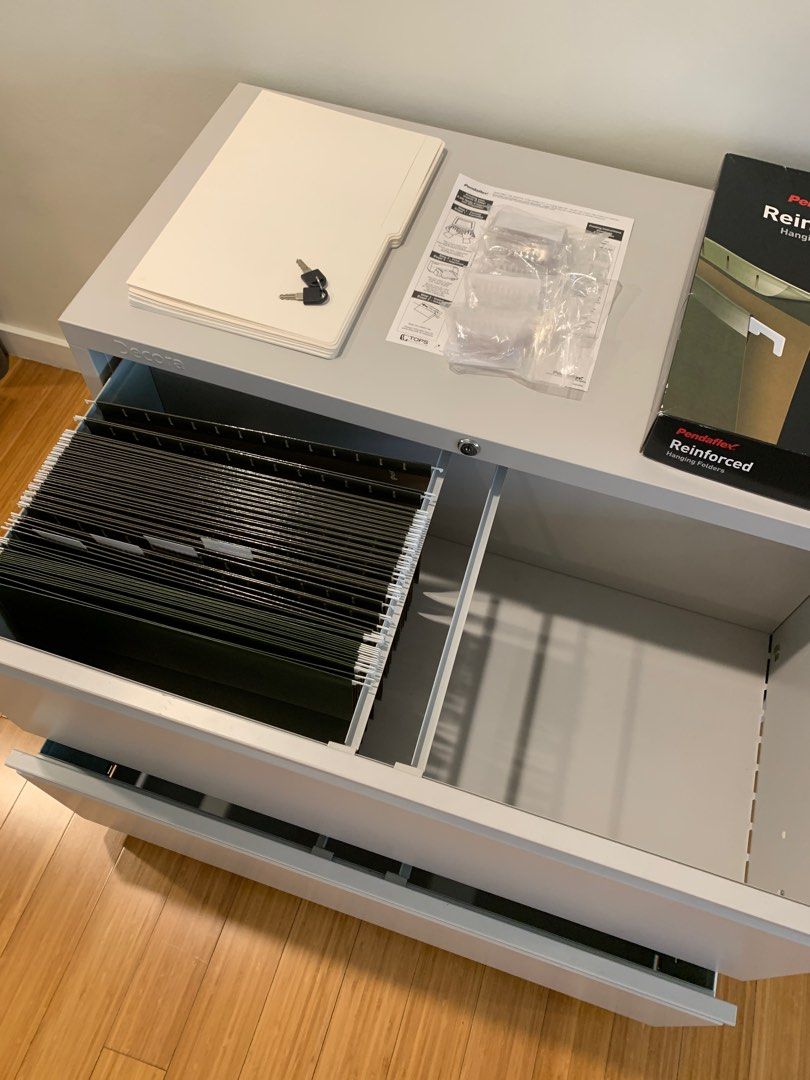 Decora Francel Lateral 2 Drawer Steel Filing Cabinet with Lock ...