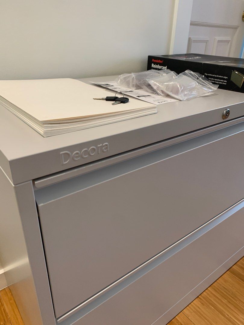 Decora Francel Lateral 2 Drawer Steel Filing Cabinet with Lock ...