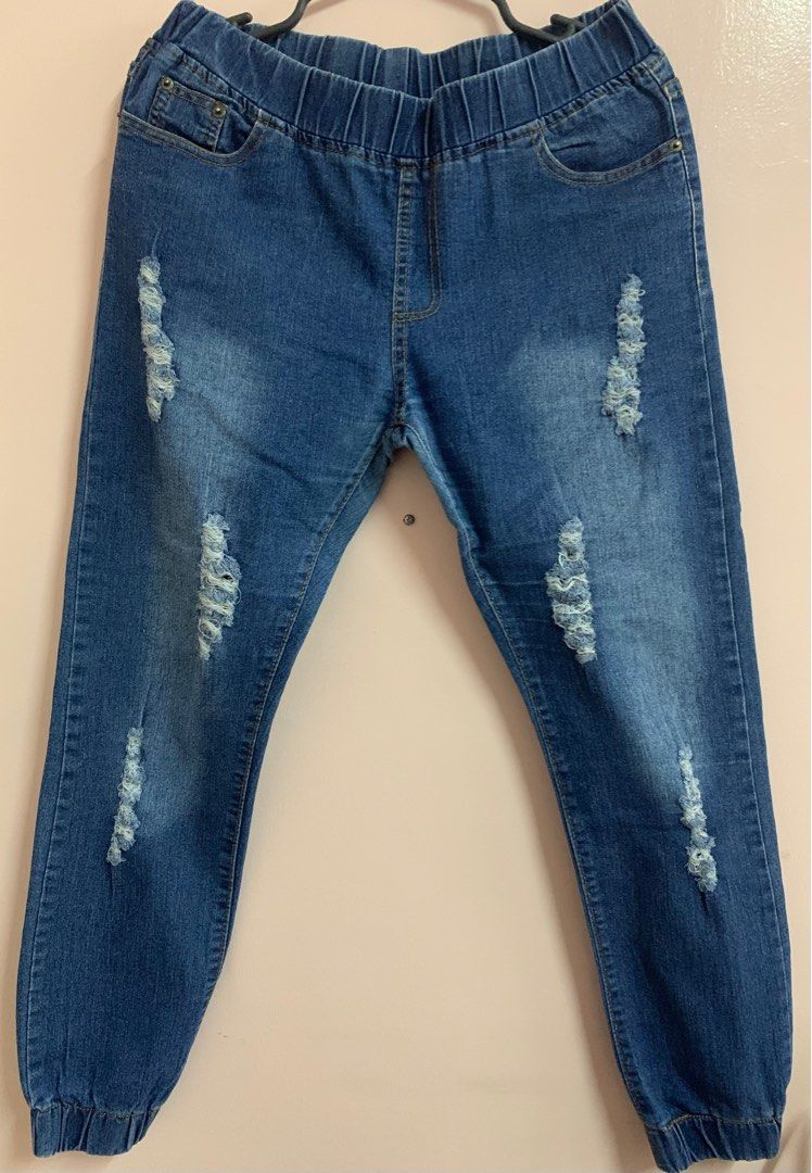 Denim Maong Pants - blue tattered, Women's Fashion, Bottoms, Jeans on ...