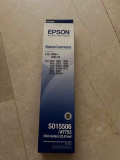 Epson Original Black Ribbon Cartridge S015531/S015086, Computers & Tech ...