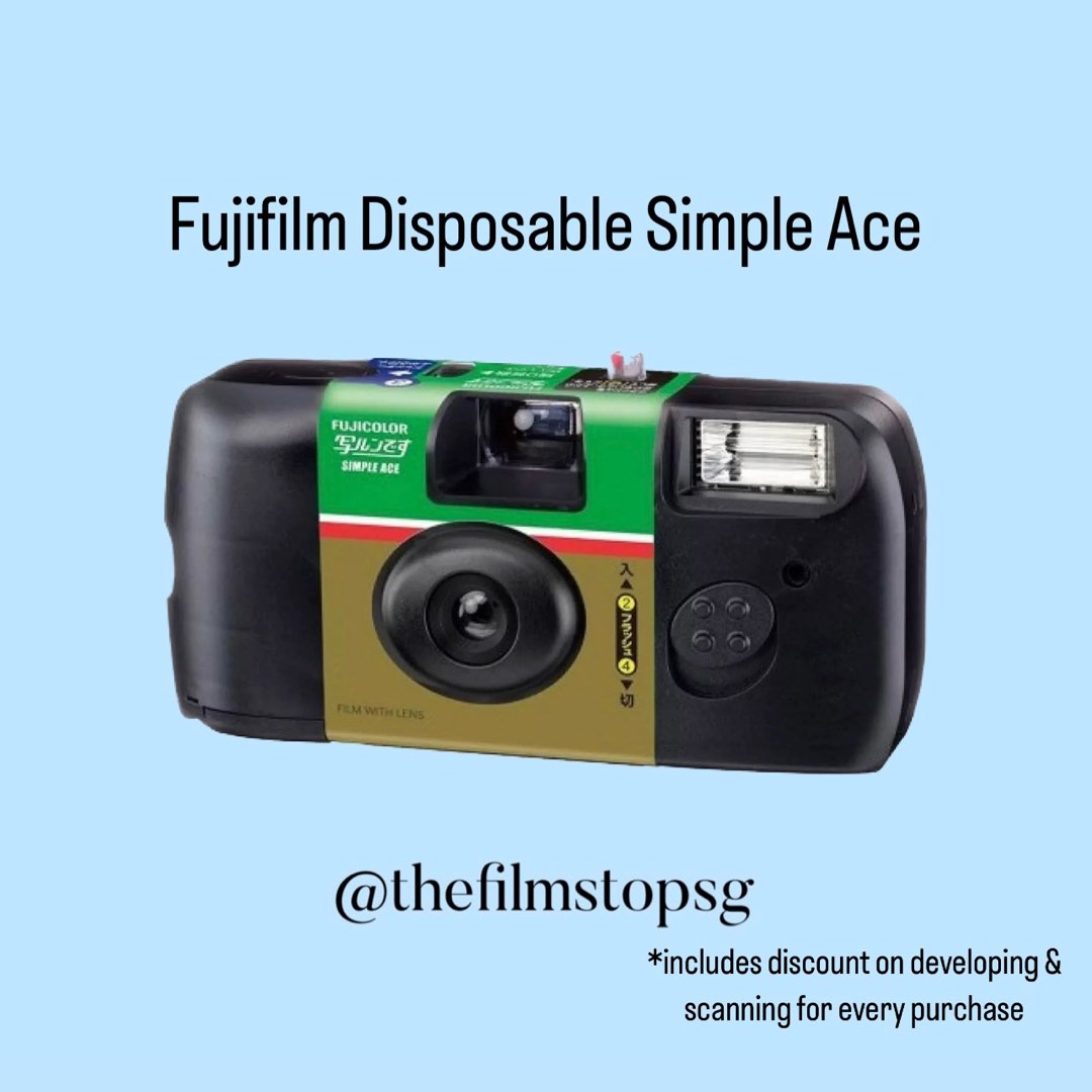 FRESH Fujifilm Simple Ace Disposable ISO 400 35mm Film Camera Colour ...