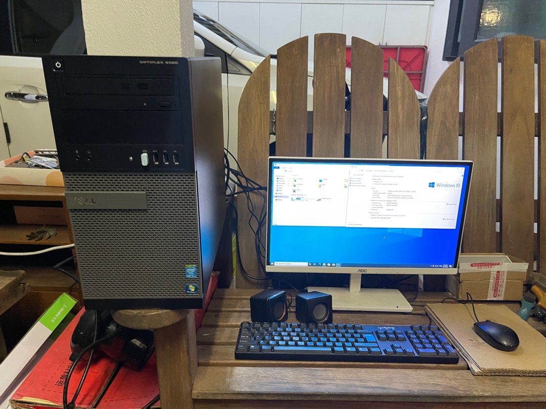 Fullset desktop pc dell siap monitor . Processor i5 gen4 8gb ram 120gb ...