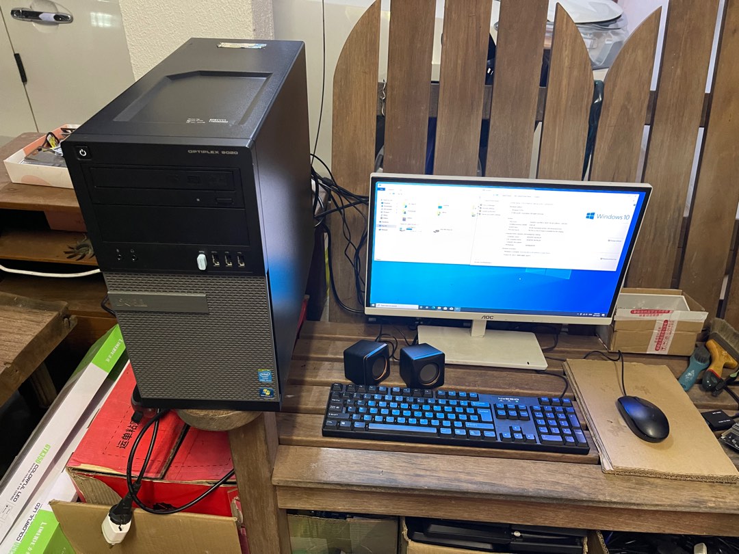 Fullset desktop pc dell siap monitor . Processor i5 gen4 8gb ram 120gb ...