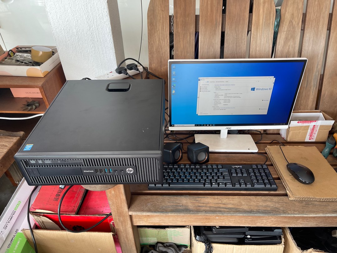 Fullset desktop pc dell siap monitor . Processor i5 gen4 8gb ram 120gb ...