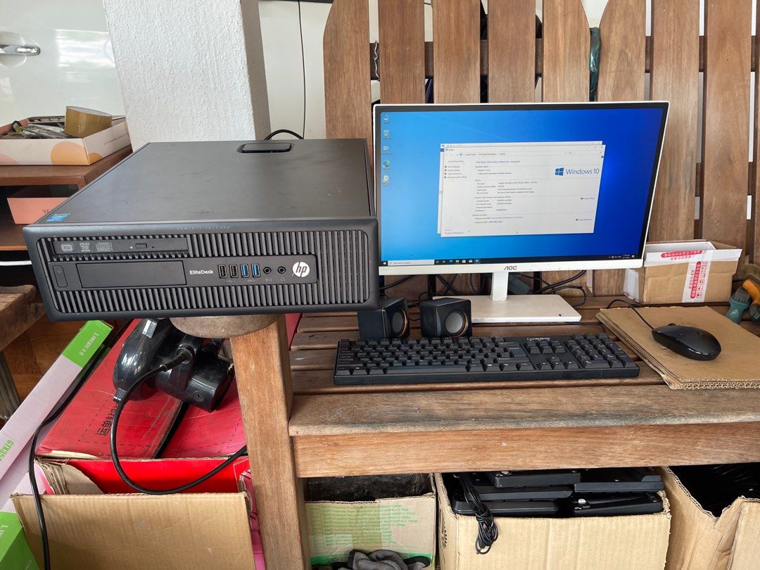 Fullset desktop pc dell siap monitor . Processor i5 gen4 8gb ram 120gb ...