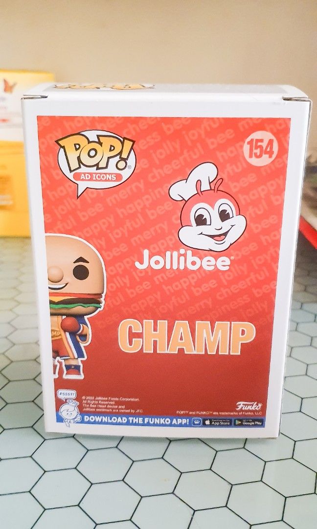 FUNKO JOLLIBEE CHAMP, Hobbies & Toys, Toys & Games on Carousell