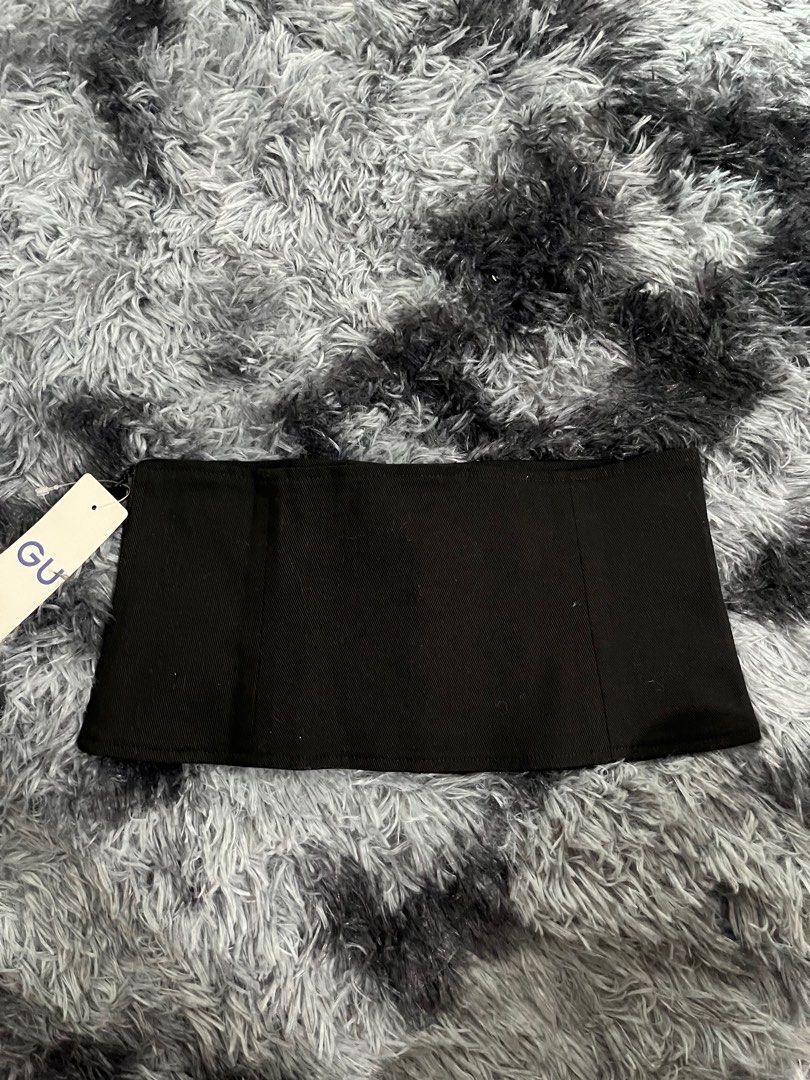 GU Y2k tube/corset belt (Black), Women's Fashion, Tops, Others Tops on Carousell