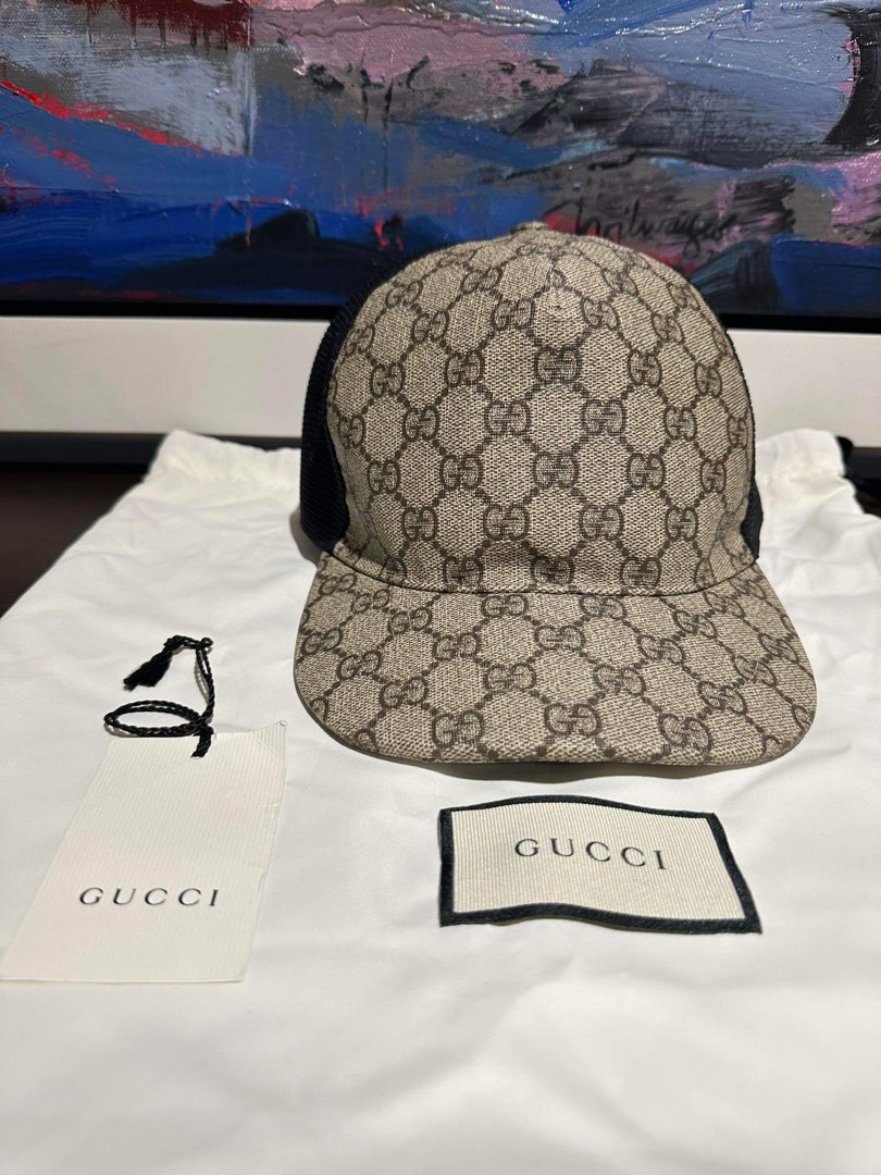 GUCCI - Classic Monogram Cap, Men's Fashion, Watches & Accessories ...