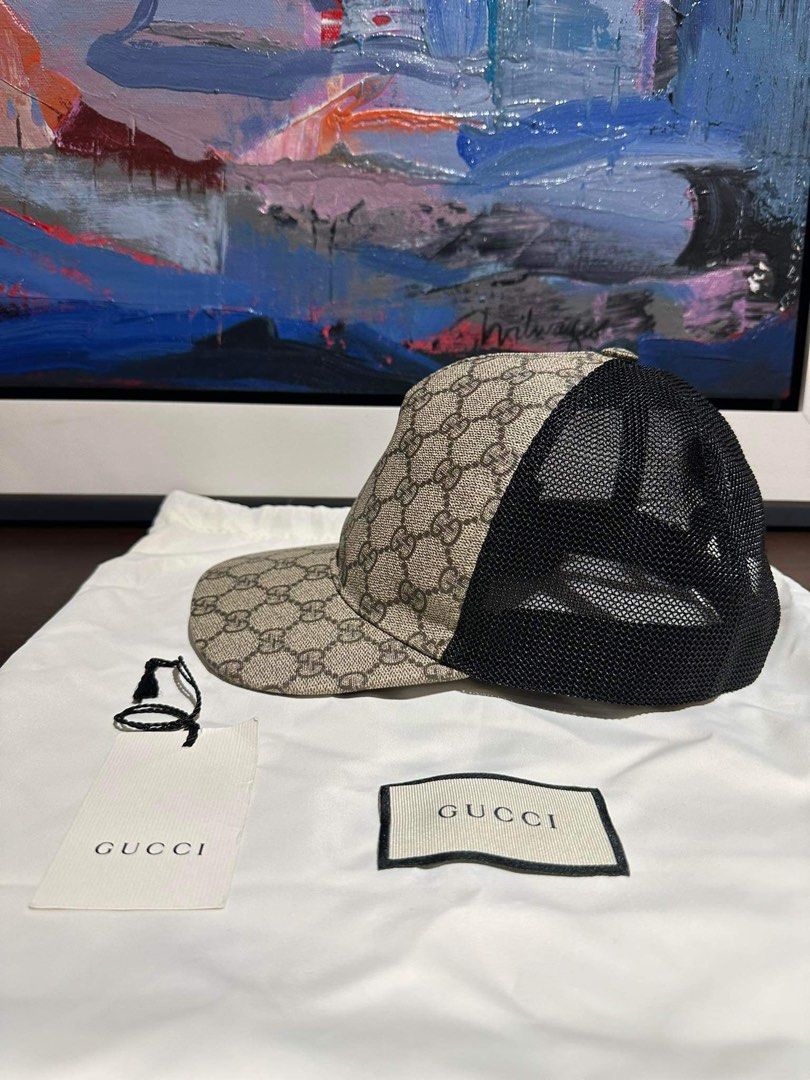 GUCCI - Classic Monogram Cap, Men's Fashion, Watches & Accessories ...
