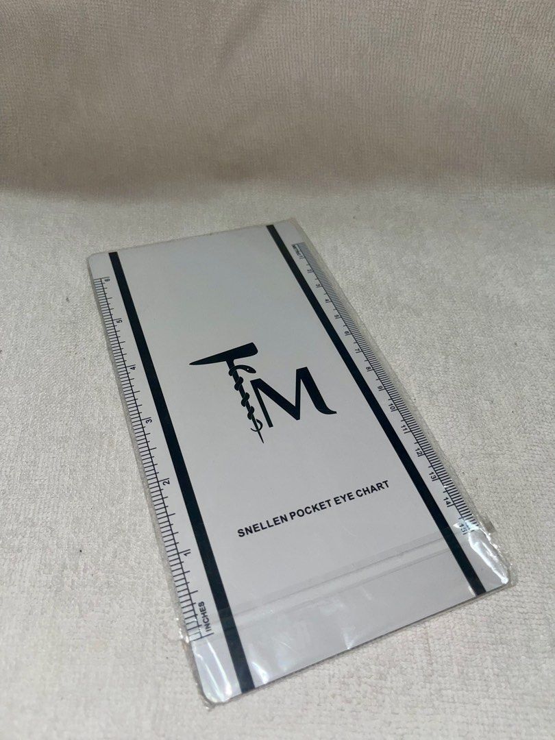 Handheld snellen chart handy convenient complete with pupil sizes ...