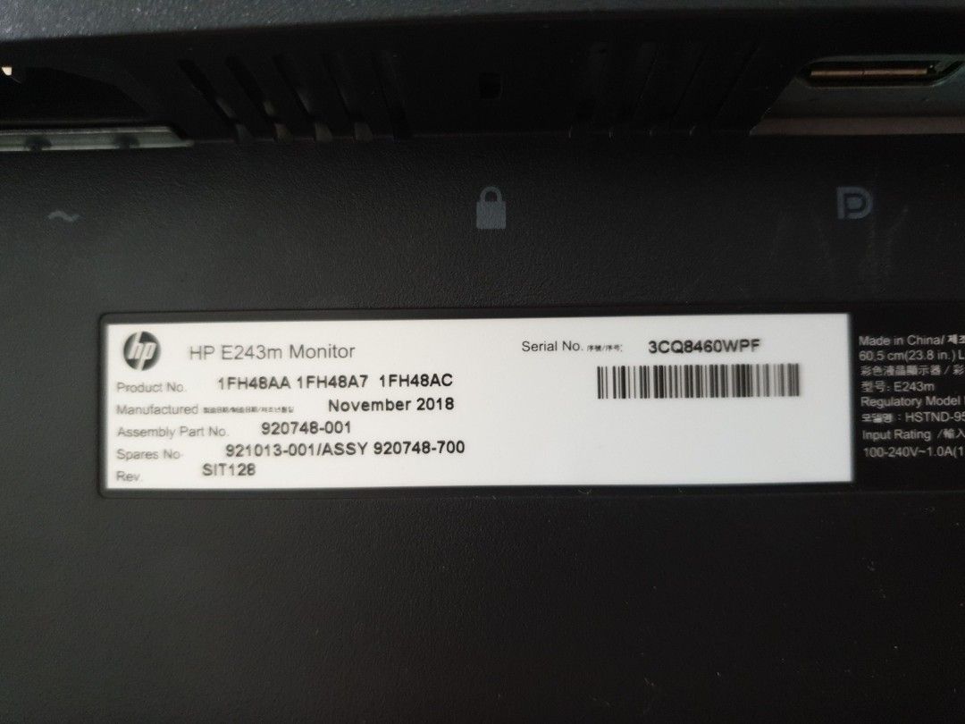 HP E243 with defect (unstable image display and green/red displays not ...