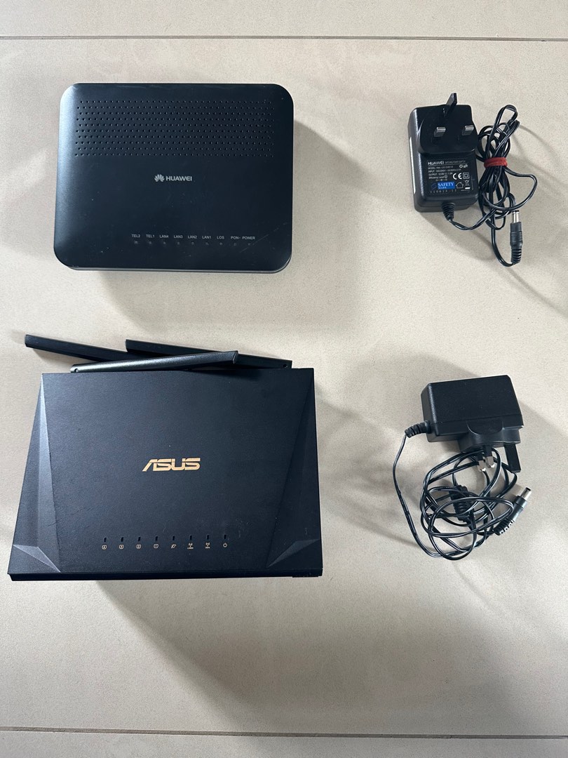 Huawei GPON Terminal + ASUS AC2600 Router, Computers & Tech, Parts ...