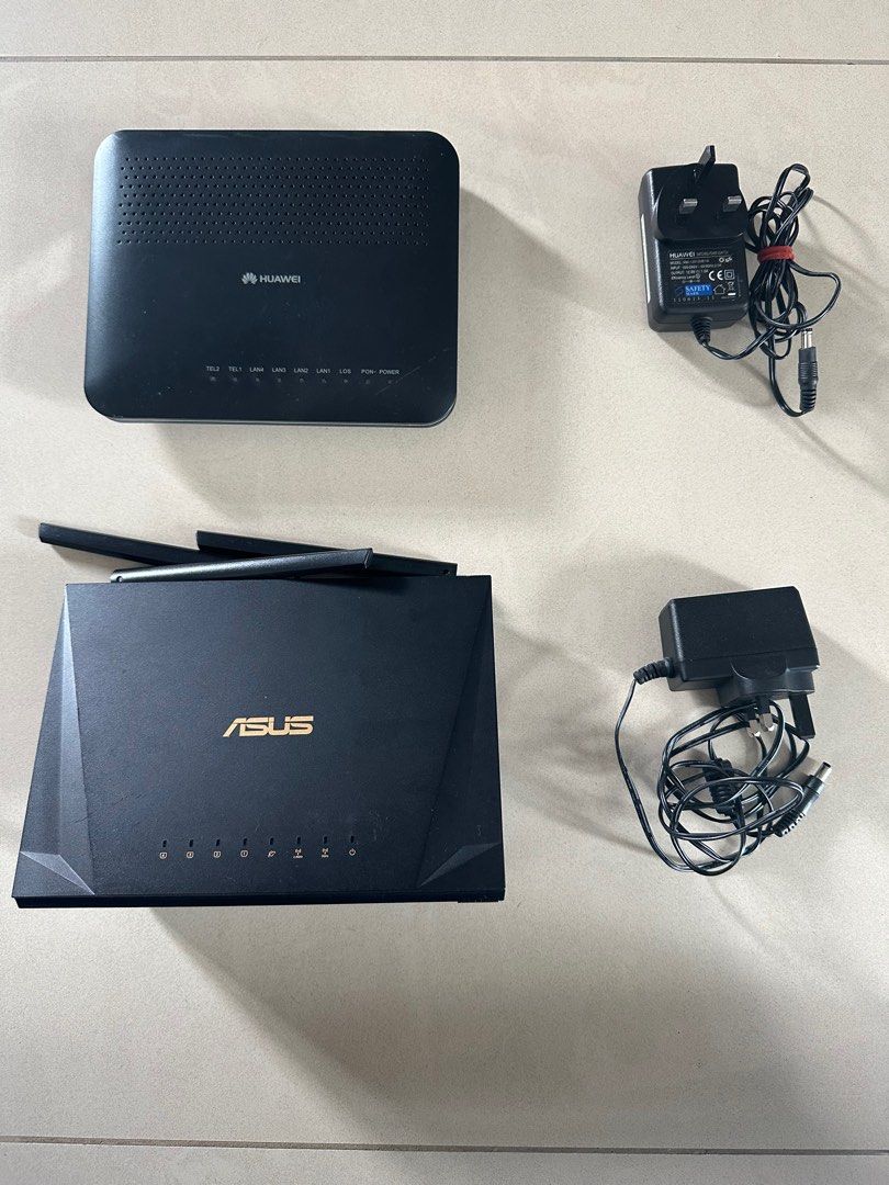 Huawei GPON Terminal + ASUS AC2600 Router, Computers & Tech, Parts ...