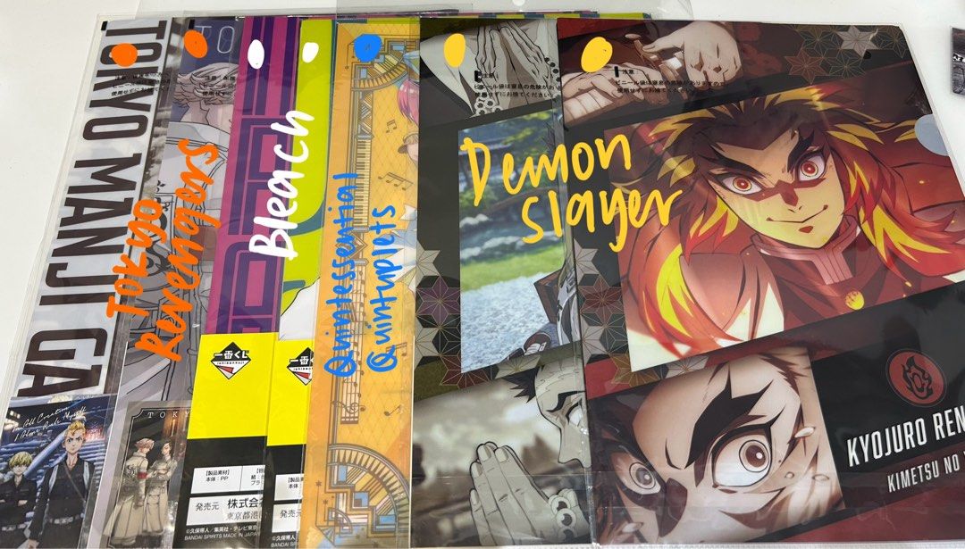 Ichiban Kuji A4 files Tokyo Revengers Bleach Quintessential Quintuplets ...