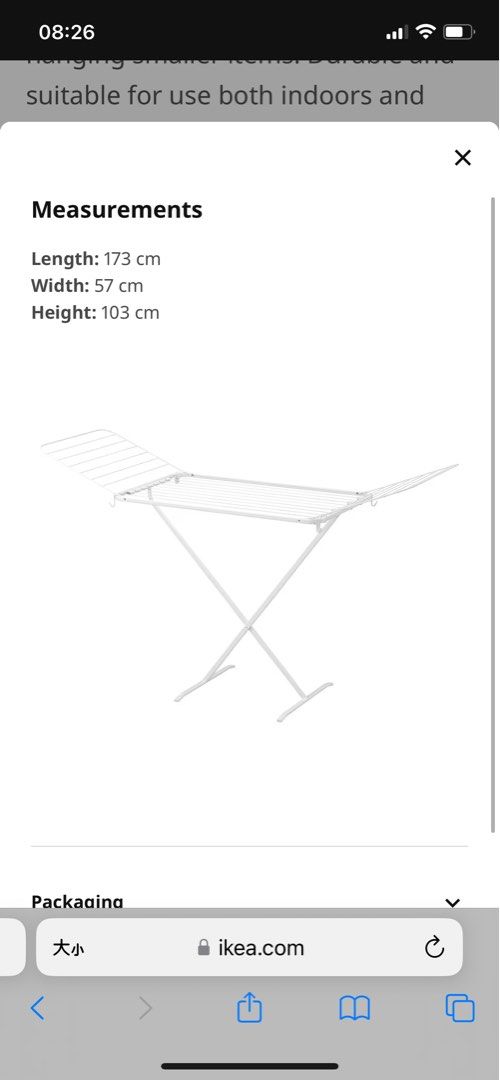 IKEA Clothes Drying Rack, Furniture & Home Living, Home Improvement ...