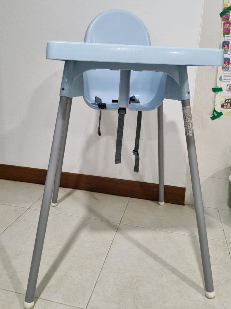 Ikea High Chair (Blue), Babies & Kids, Nursing & Feeding, Baby High ...