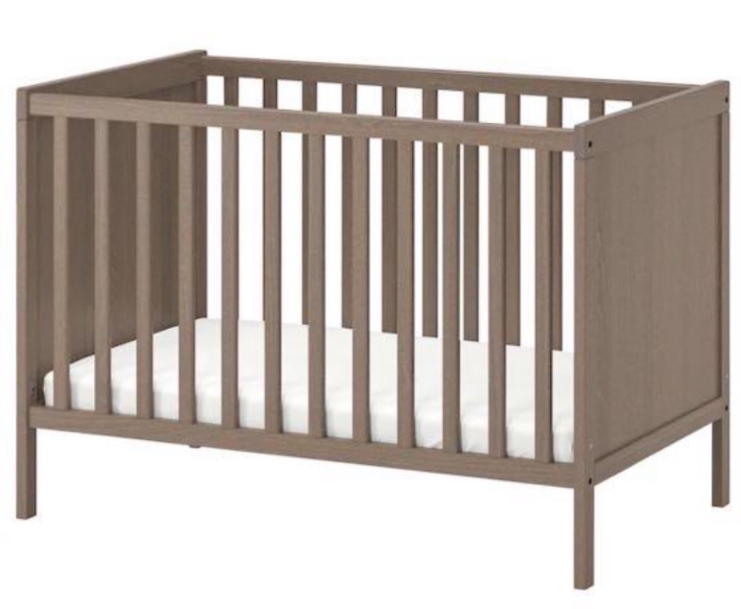 Ikea SUNDVIK Cot, brown, 60x120 cm, Babies & Kids, Baby Nursery & Kids ...