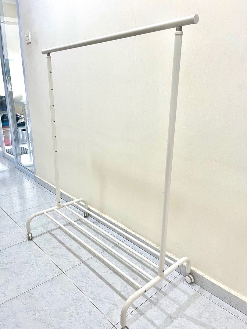 ikea white clothes rack, Furniture & Home Living, Furniture, Shelves ...