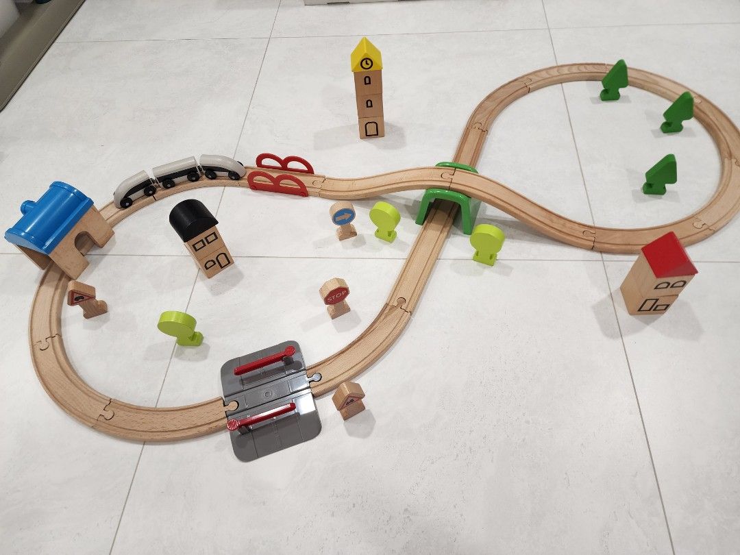 Ikea wooden train set Lillabo, Hobbies & Toys, Toys & Games on Carousell