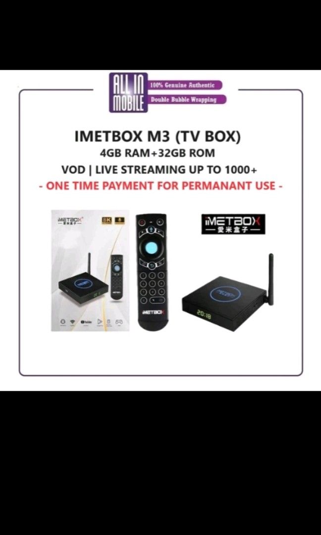 Imetbox m3 TVBox 4+32Gb Android 12, TV & Home Appliances, TV ...
