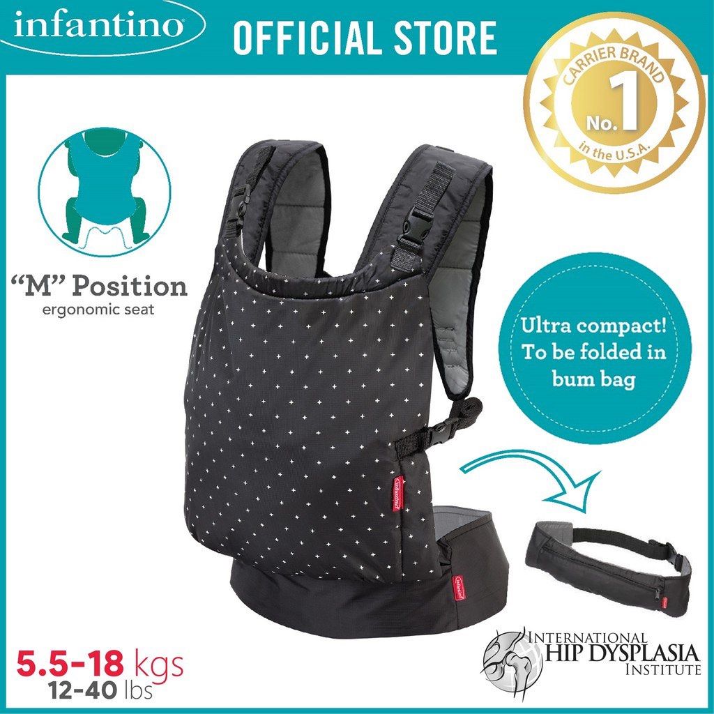 Infantino Zip Ergonomic Travel Baby Carrier, Babies & Kids, Going Out ...