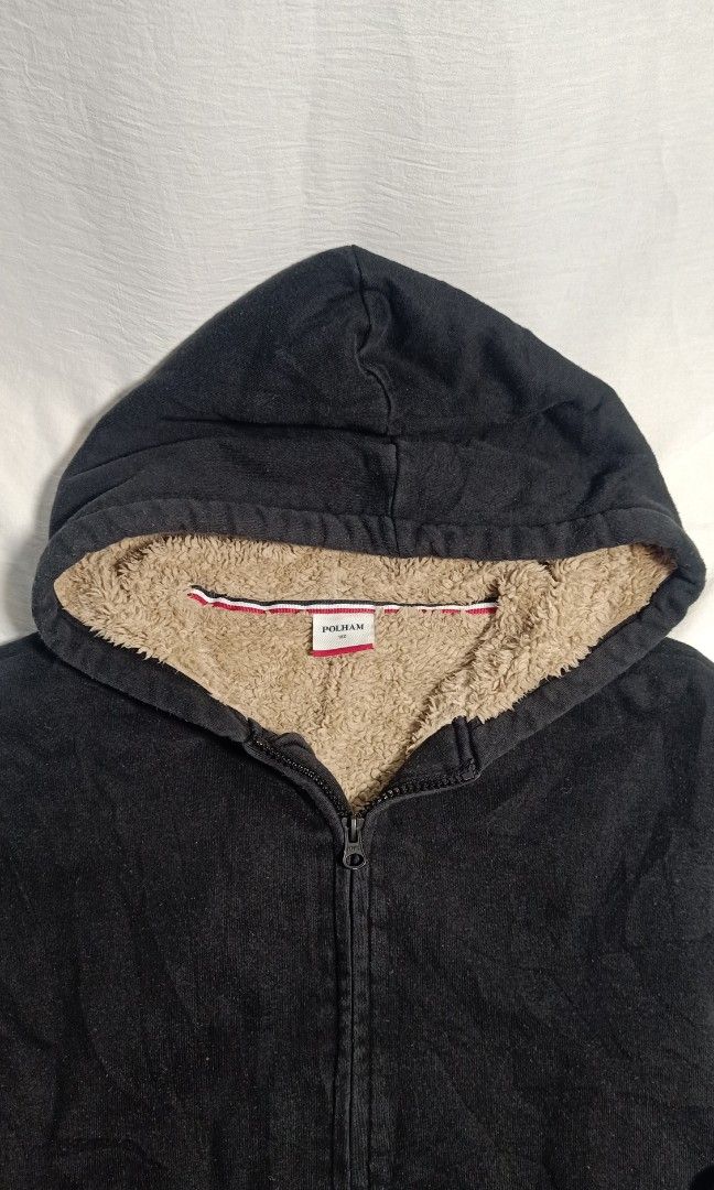 JAKET POLHAM SHERPA, Fesyen Pria, Pakaian , Baju Luaran di Carousell
